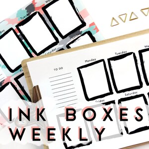 Weekly Printable Planner Ink Boxes, Digital Download, to Do List, A4 A5 ...