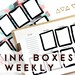 Weekly Printable Planner Ink Boxes, Digital Download, to Do List, A4 A5 ...