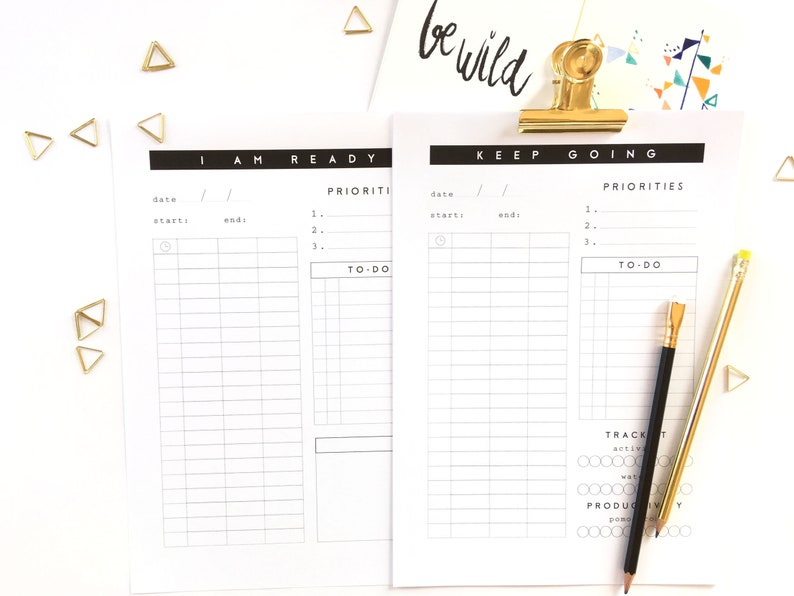 Daily Hustle Planner, Girl Boss Daily Planner Pages, Business Planner ...