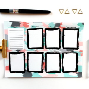 Weekly Printable Planner Ink Boxes, Digital Download, to Do List, A4 A5 ...