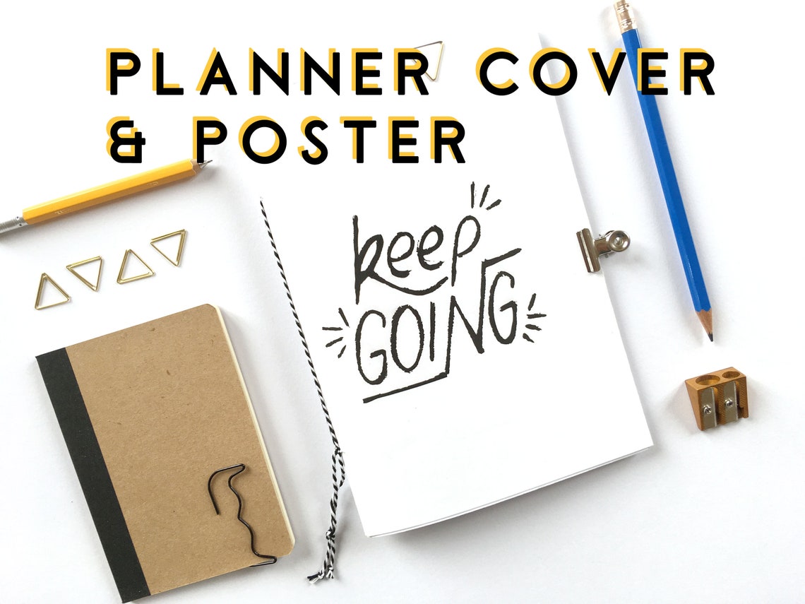 Keep Going Wall Art Poster Planner Cover Planner - Etsy