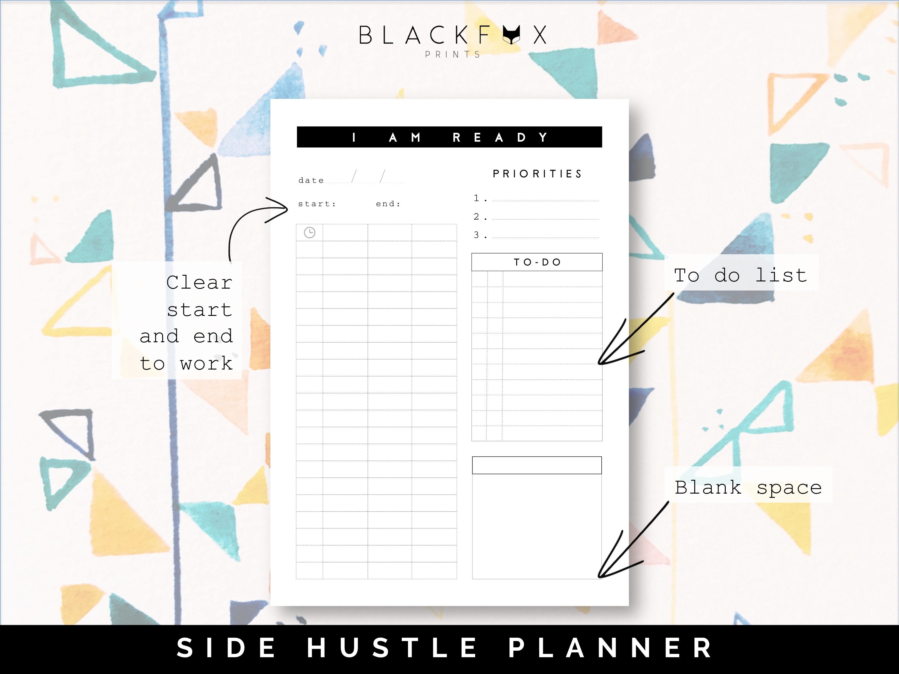 Daily Printable Planner Hustle Kit Digital Download, Personalized Girl ...