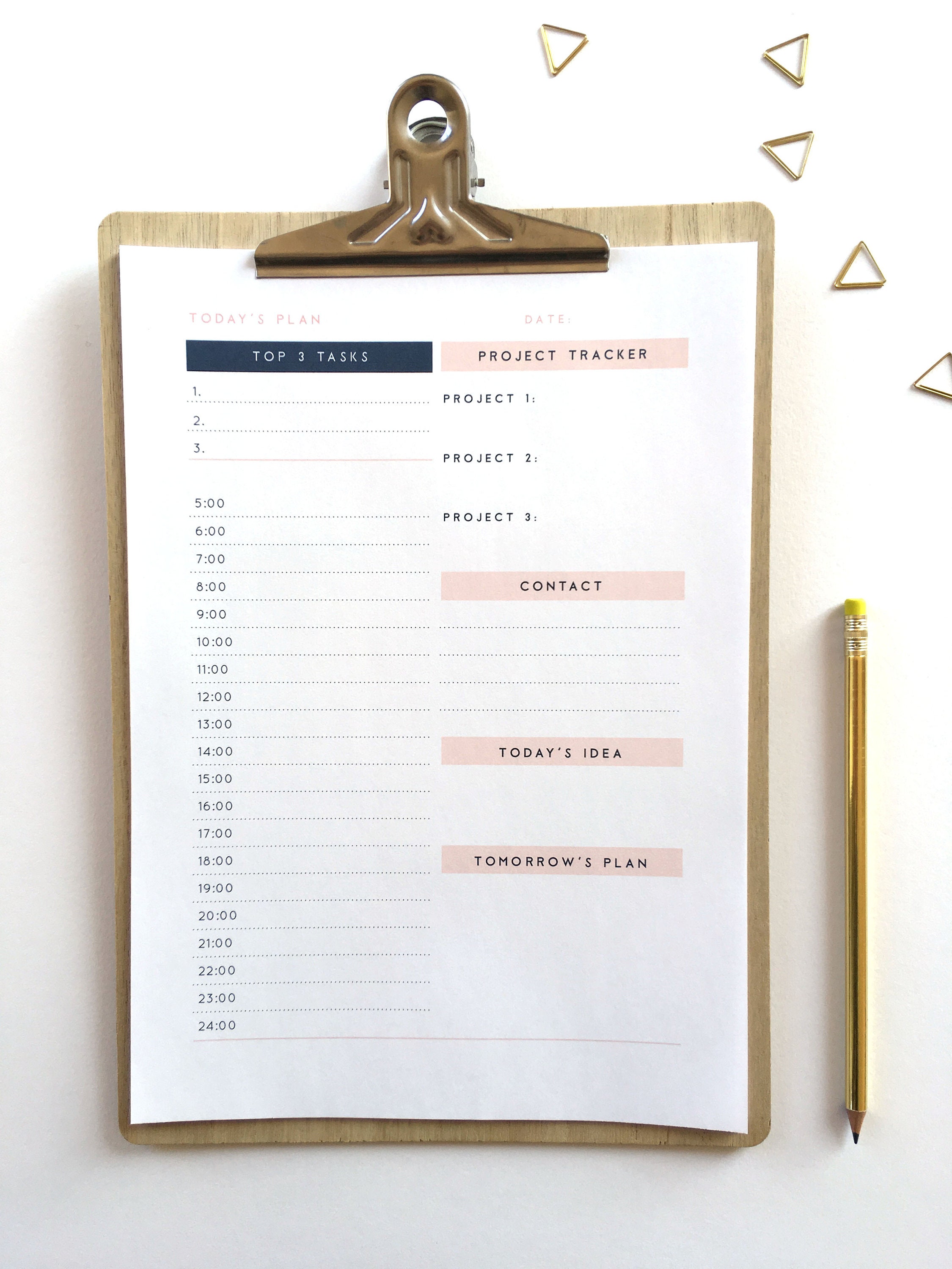 Boss Lady Planner Kit, Daily Weekly Planner Printable, Hourly Business ...