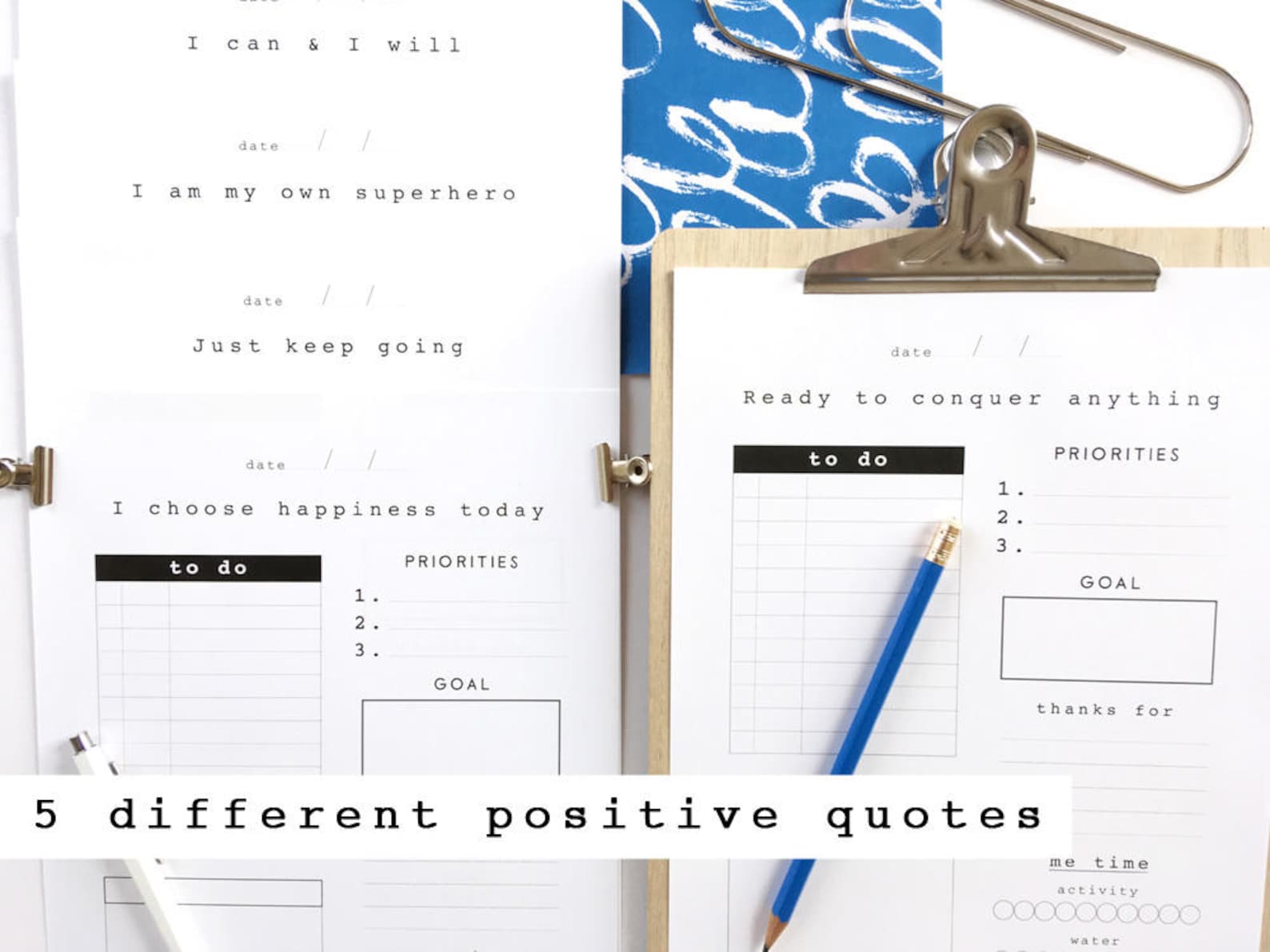 Daily Planner. Positivity Quote. Happy Planner. Printable A4 - Etsy