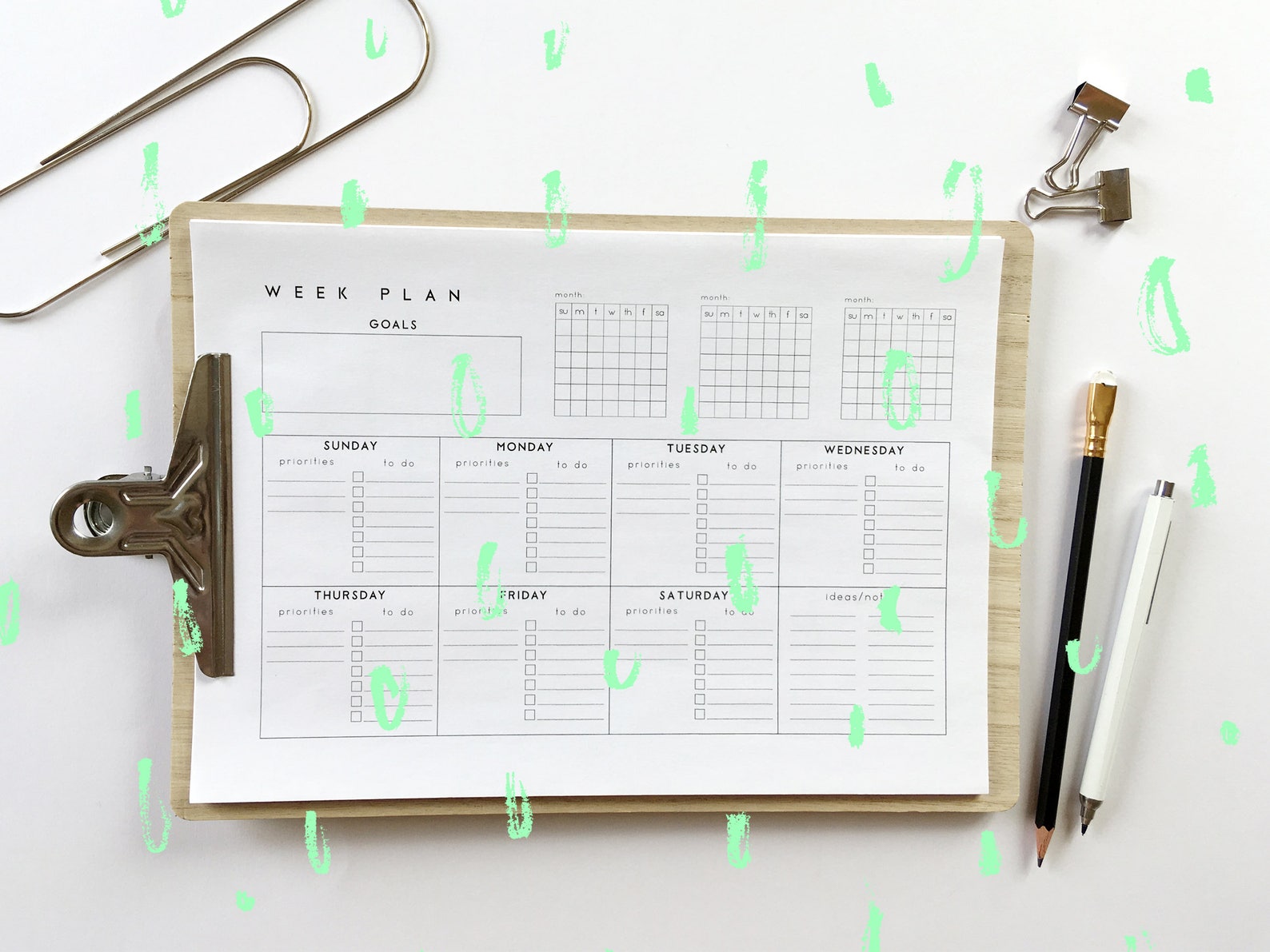 BUNDLE WEEKLY PLANNER Printable. 10 Weekly Organizer Planner Pages ...