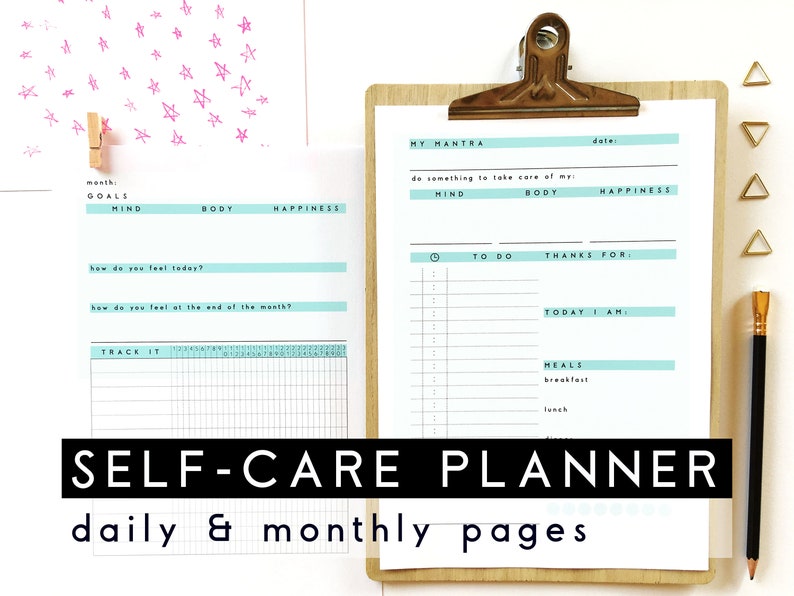 Planner, Daily Monthly Planner, Self Care Planner, Diary Wellness ...