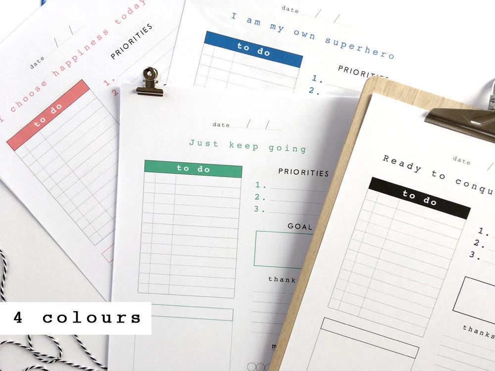 Daily Planner. Positivity Quote. Happy Planner. Printable A4 - Etsy