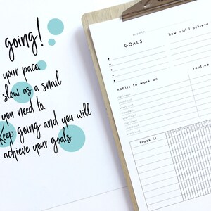 Goal Planner Monthly Planner Printable, Goal Setting Productivity ...