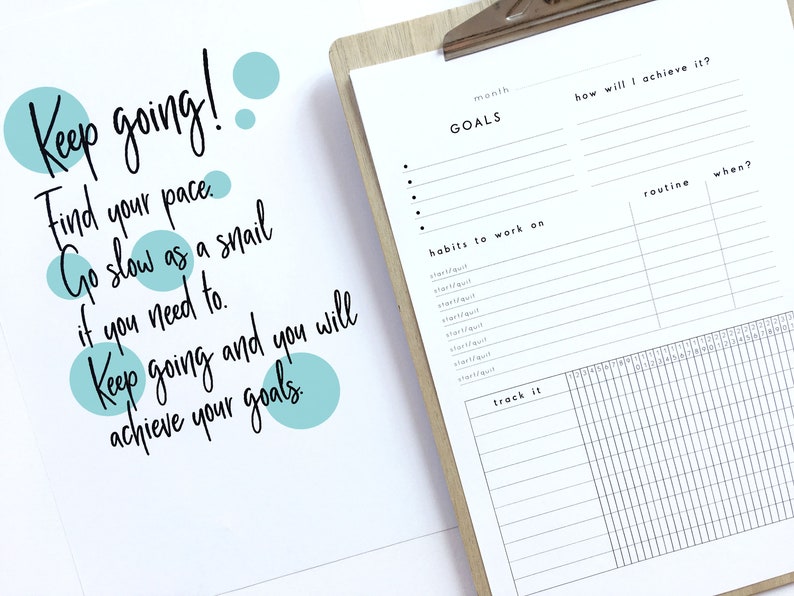 Goal Planner Monthly Planner Printable, Goal Setting Productivity ...
