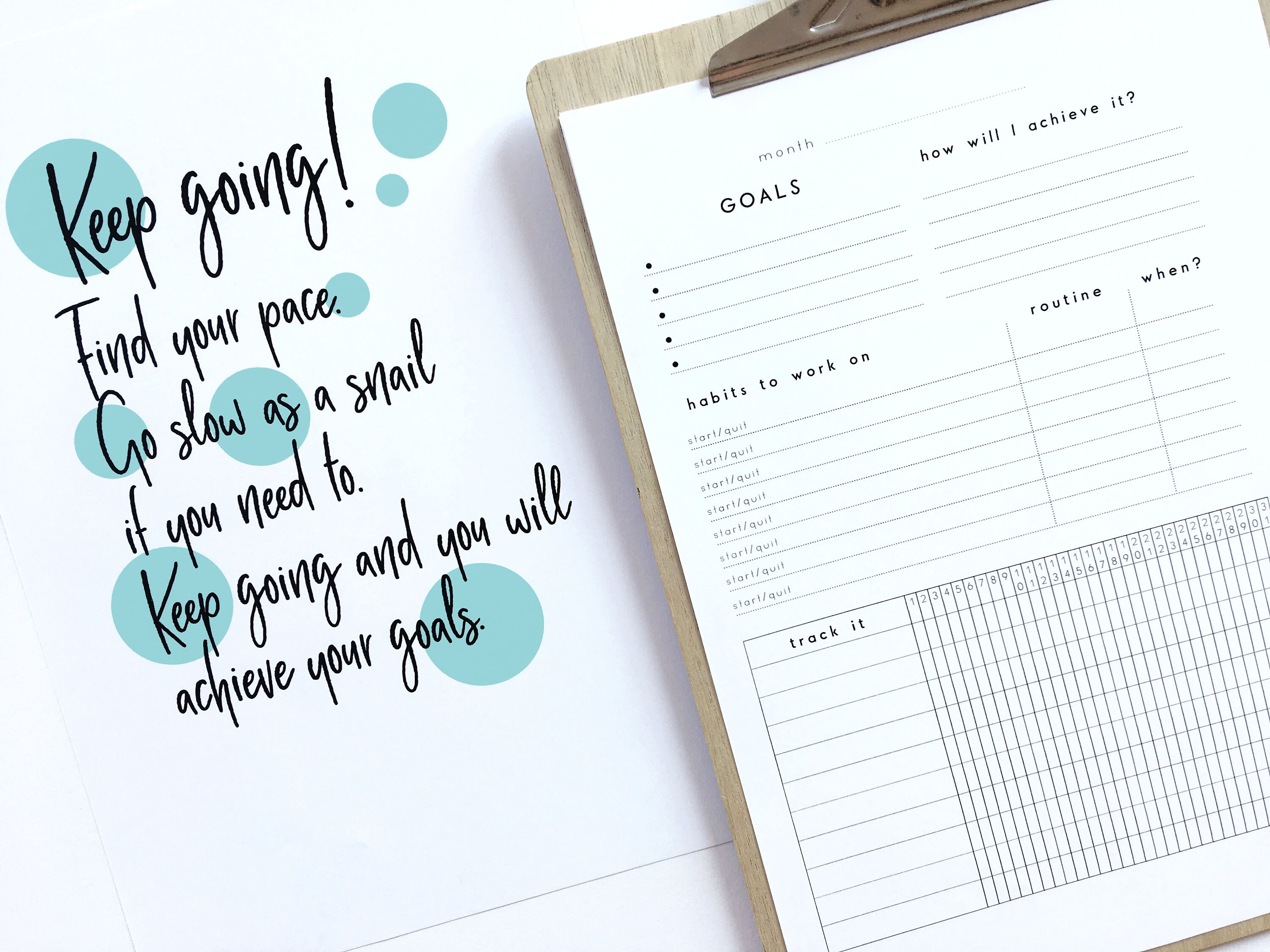 Goal Planner Monthly Planner Printable, Goal Setting Productivity ...