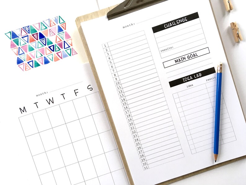 Printable Planner CREATIVE MONTHLY PLANNER Digital Download - Etsy