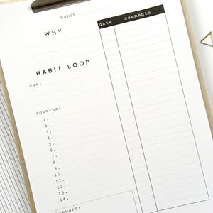 Habit Tracker and Habit Plan. Printable Habit Planner. Start Your New ...