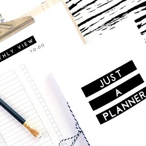 Simple Printable Planner Bundle, Minimalist 2019 Planner, Daily Planner ...