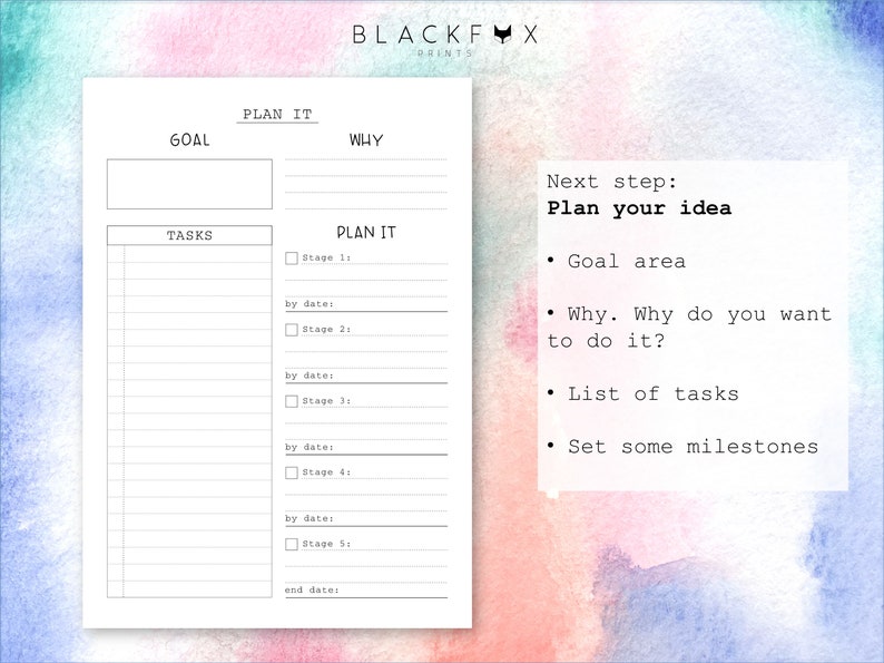 Explore & Plan Pages Creative Planner Printable, Idea Organizer Planner ...