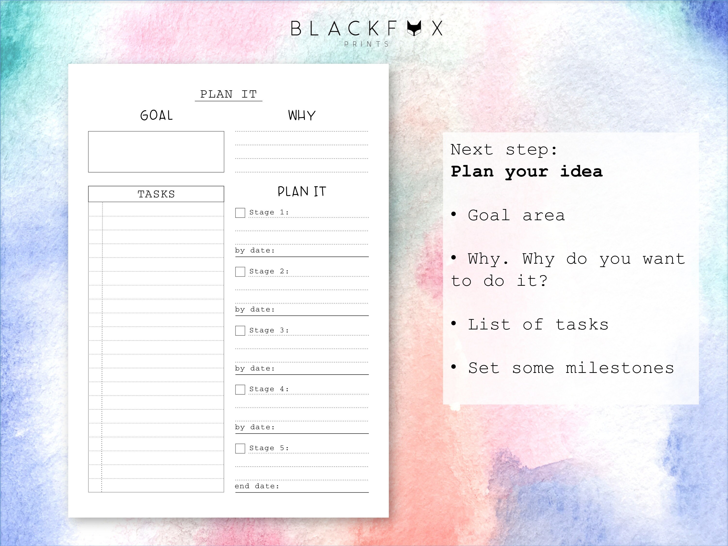 Explore & Plan Pages Creative Planner Printable, Idea Organizer Planner ...
