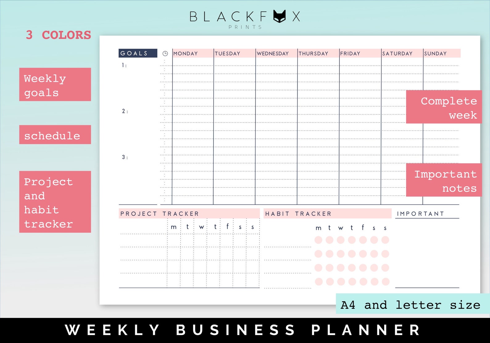 Boss Lady Planner Kit Daily Weekly Planner Printable Hourly | Etsy