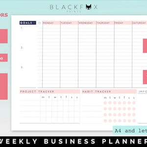 Boss Lady Planner Kit, Daily Weekly Planner Printable, Hourly Business ...