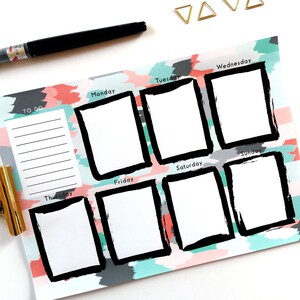 Weekly Printable Planner Ink Boxes, Digital Download, to Do List, A4 A5 ...