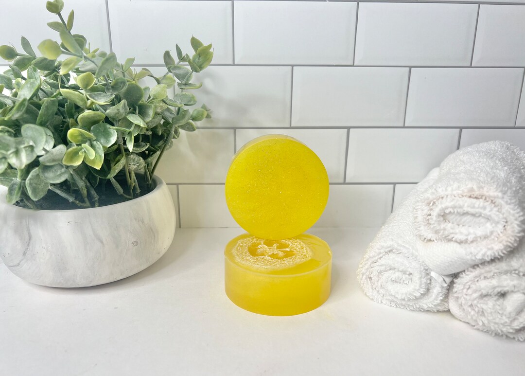 Loofah Soap, Exfoliating Loofah Soap Bar, Natural, Banana Coconut - Etsy