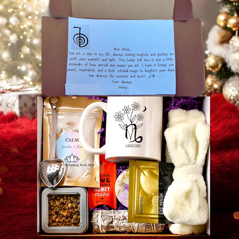 Capricorn Zodiac Gift Box: Reiki Infused Self-care Kit - Etsy