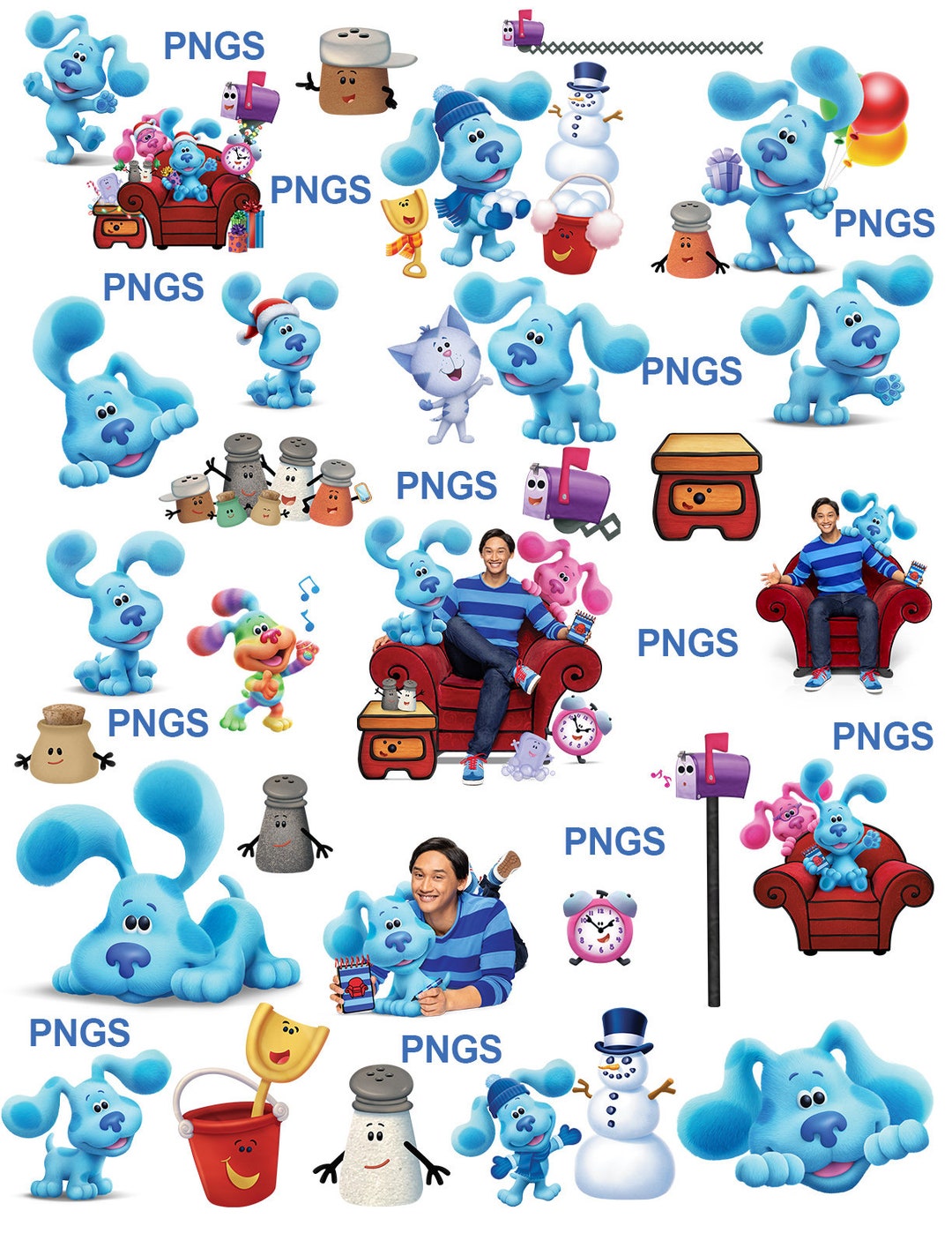 Blues Clues and You PNG Clipart Images INSTANT DOWNLOAD - Etsy