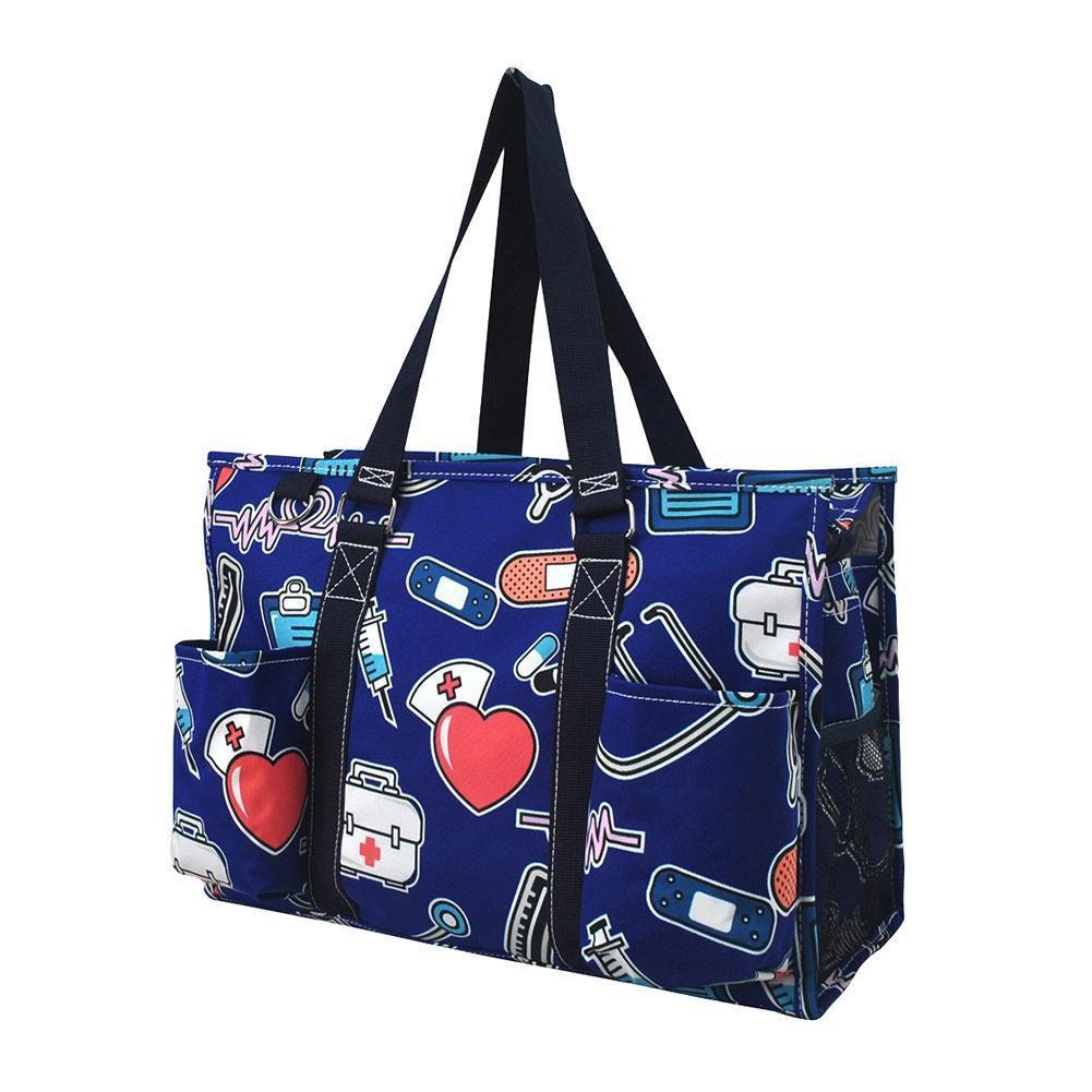 Organizer Utility Nurse Tote , Nurse Bag, Carryall Tote, Teacher Bag ...
