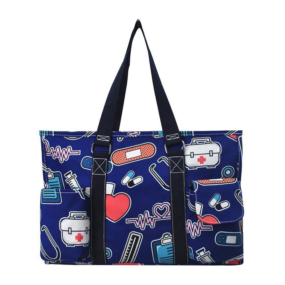 Organizer Utility Nurse Tote , Nurse Bag, Carryall Tote, Teacher Bag ...
