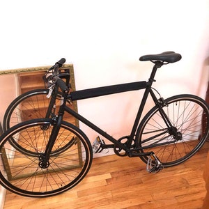 Bike Top Tube Protector Black Nylon Cordura Fixed Gear Bike Polo Frame ...