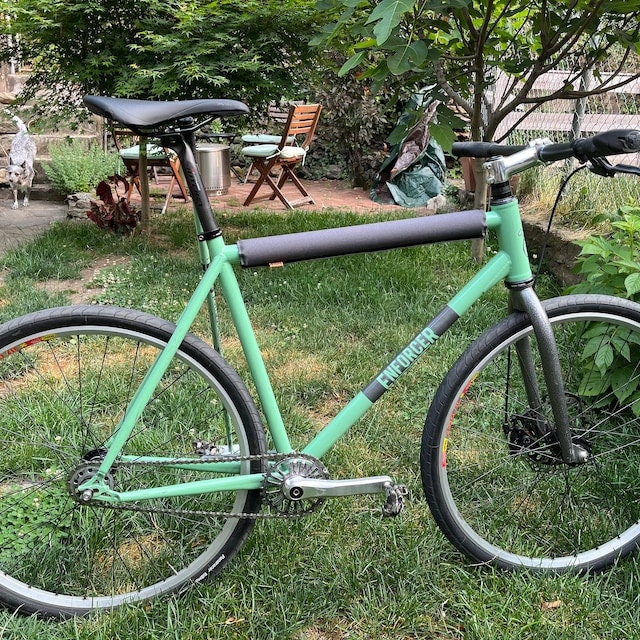 Gray Canvas Bike Top Tube Protector Fixed Gear Bike Polo Frame Pad. - Etsy