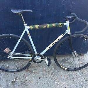 Bike Top Tube Protector Woodland Camo Nylon Cordura Fixed Gear Bike ...