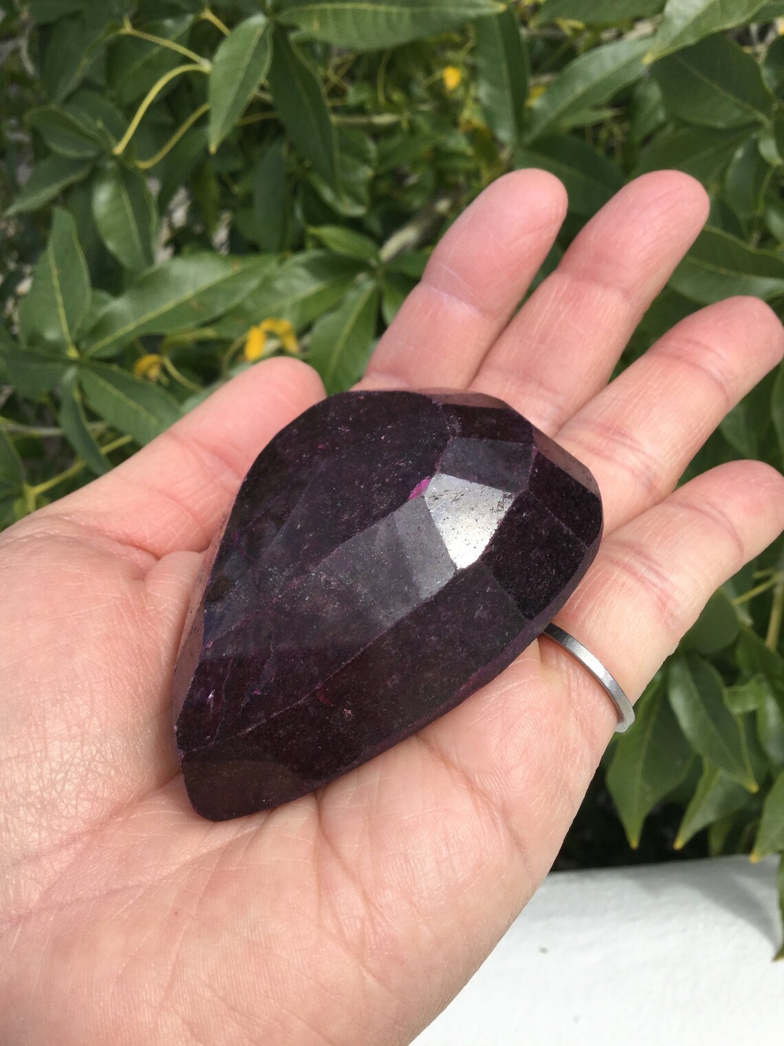 75 LAST BIG RUBY Big Ruby Pear Shape Big Pocket Size - Etsy