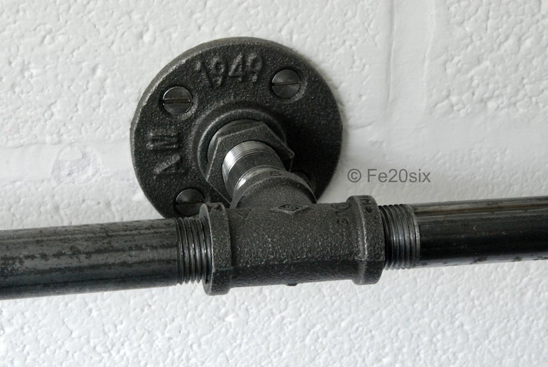 Curtain Pole Rail Window Industrial Pipe Pipework Iron - Etsy UK