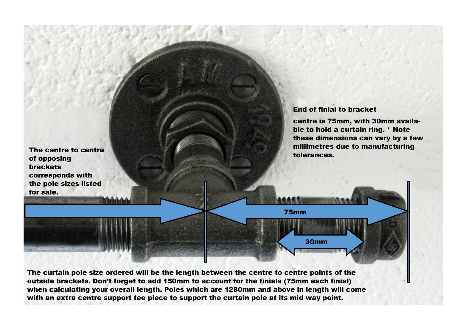Curtain Pole Rail Window Industrial Pipe Pipework Iron Steampunk ...
