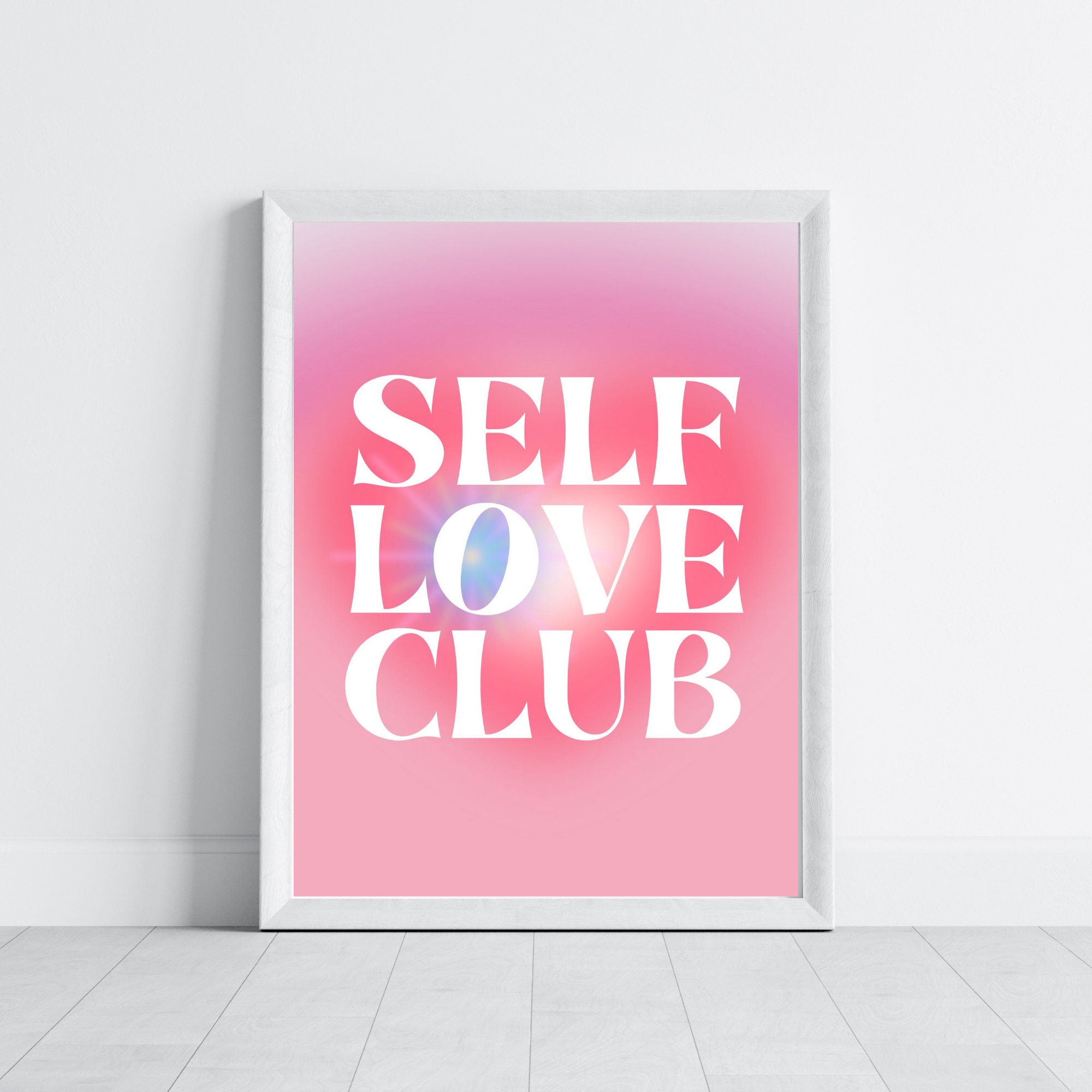 Self Love Club Poster Print | Positive Poster | Trendy Poster Self Love ...