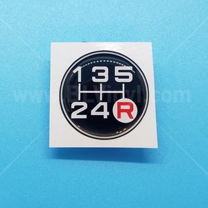 White 24mm Shift Pattern Decal, With Optional Triple Sticks (flat ...