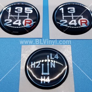 Chrome 24mm Shift Pattern Decal, With Optional Transfer Case & Triple ...