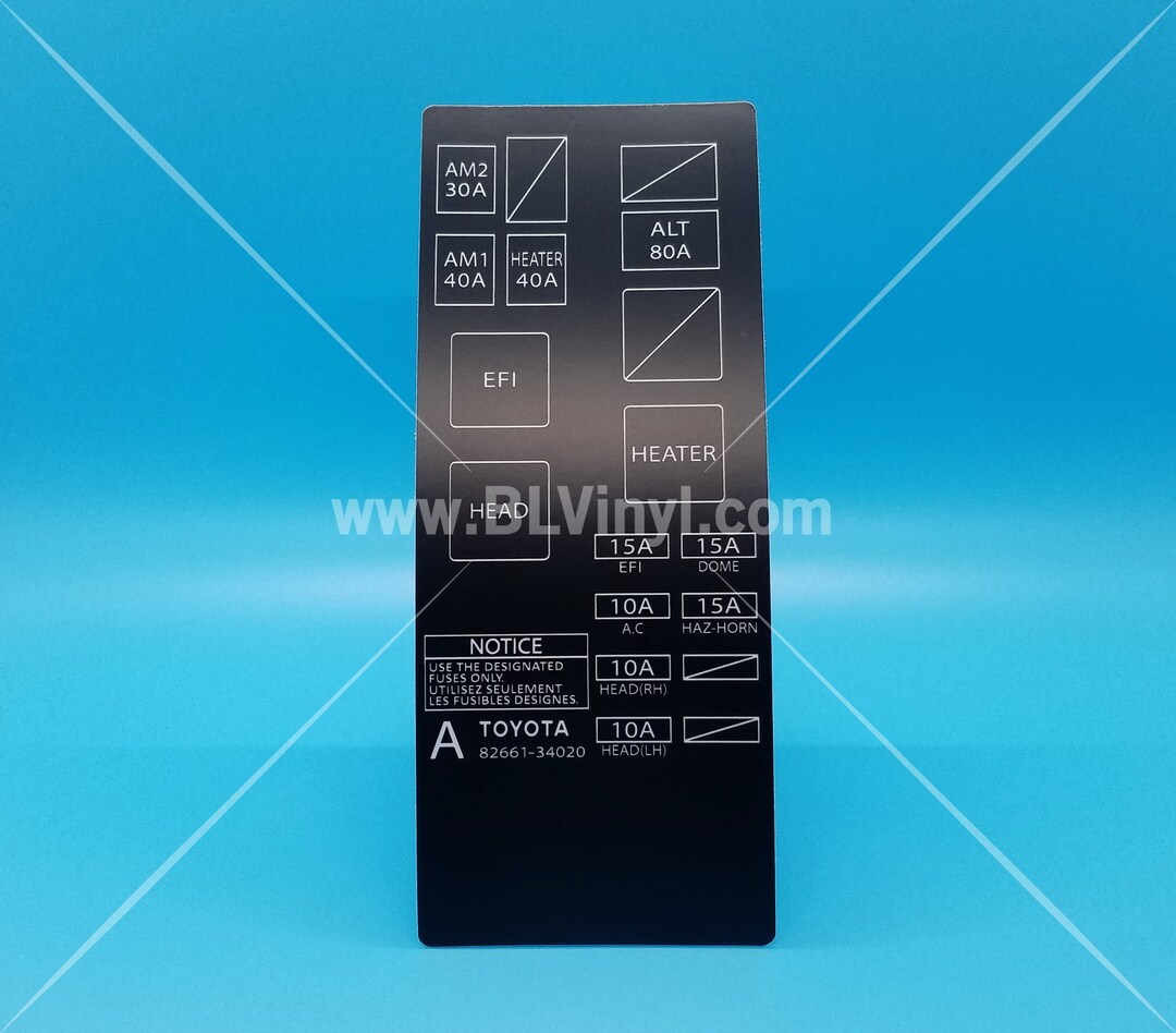 1990-1994 4runner & Pickup Fuse Box Decal - Etsy
