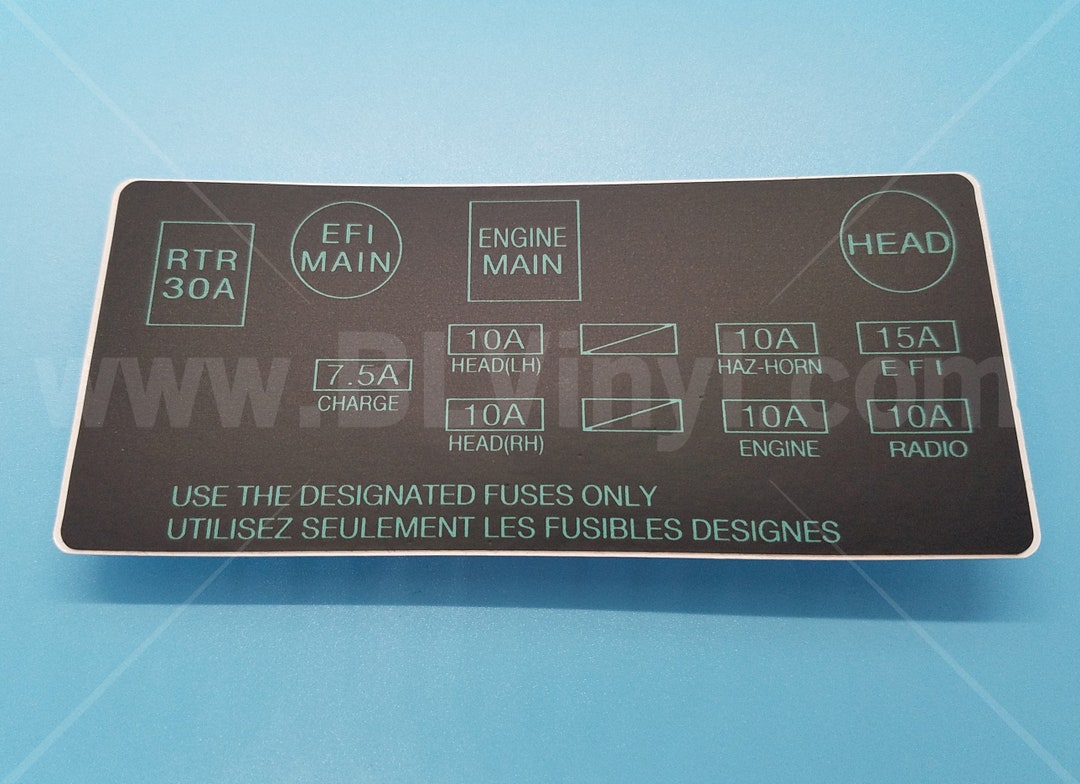 Mid-80s Corolla Fuse Box Sticker (AE86, V1.0) - Etsy