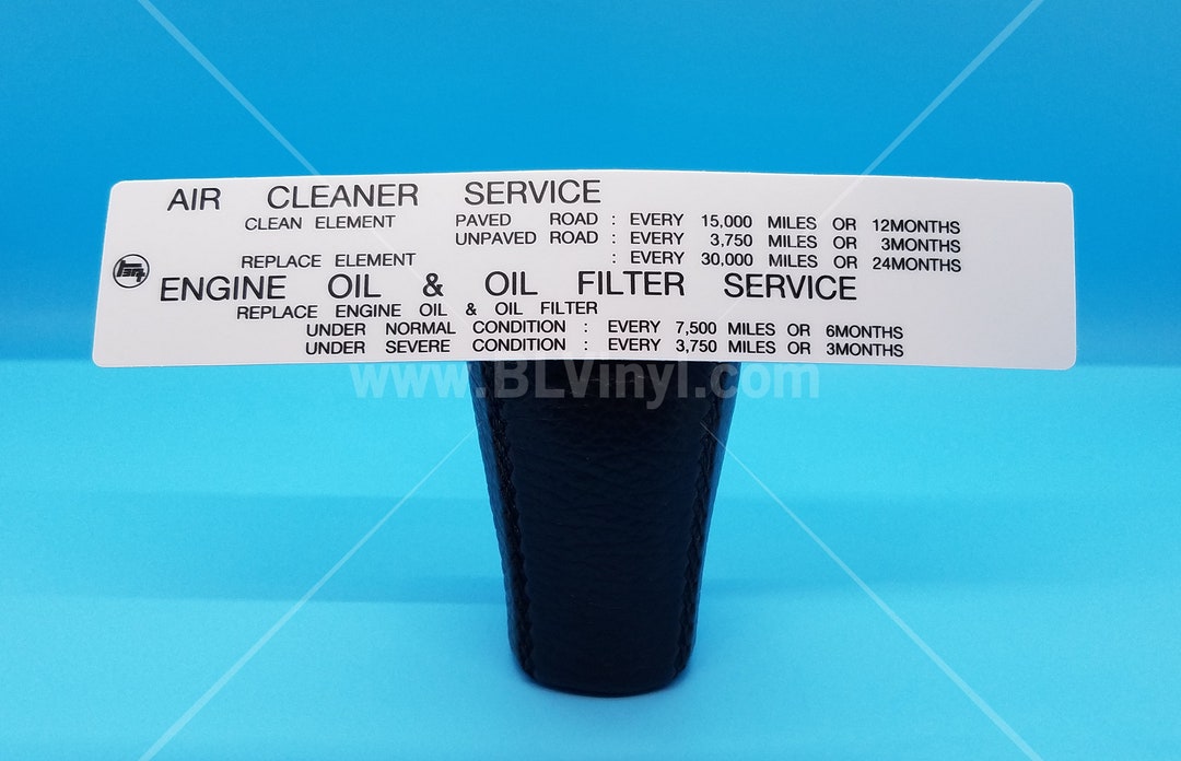 20R Air Cleaner Service Decal - Etsy