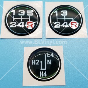 Chrome 24mm Shift Pattern Decal, With Optional Transfer Case & Triple ...