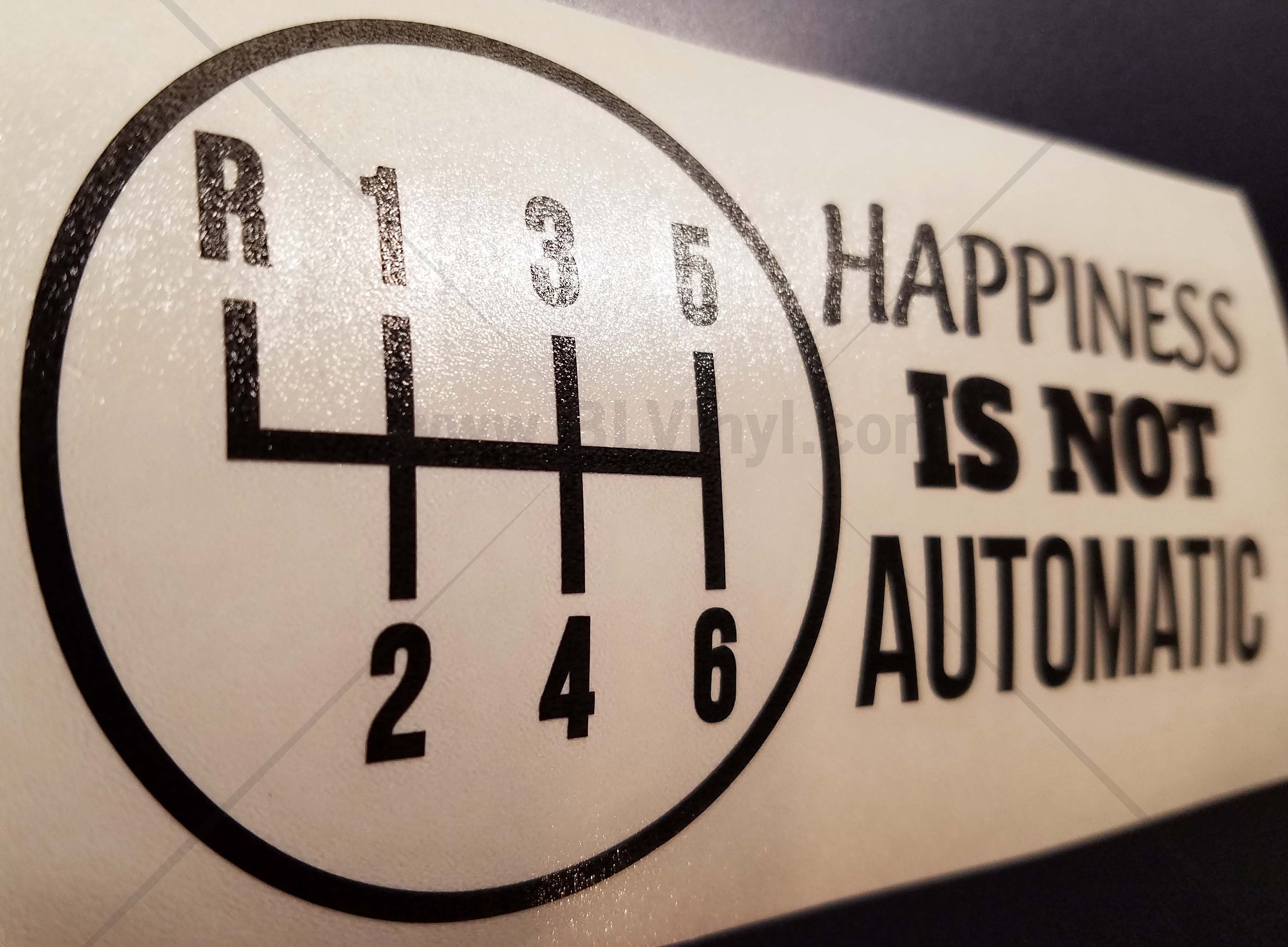 The Original Happiness IS NOT Automatic Decal | Etsy