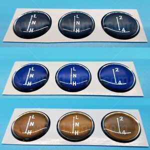 Chrome 24mm Shift Pattern Decal, With Optional Transfer Case & Triple ...