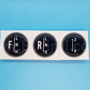 White 24mm Shift Pattern Decal, With Optional Triple Sticks (flat ...