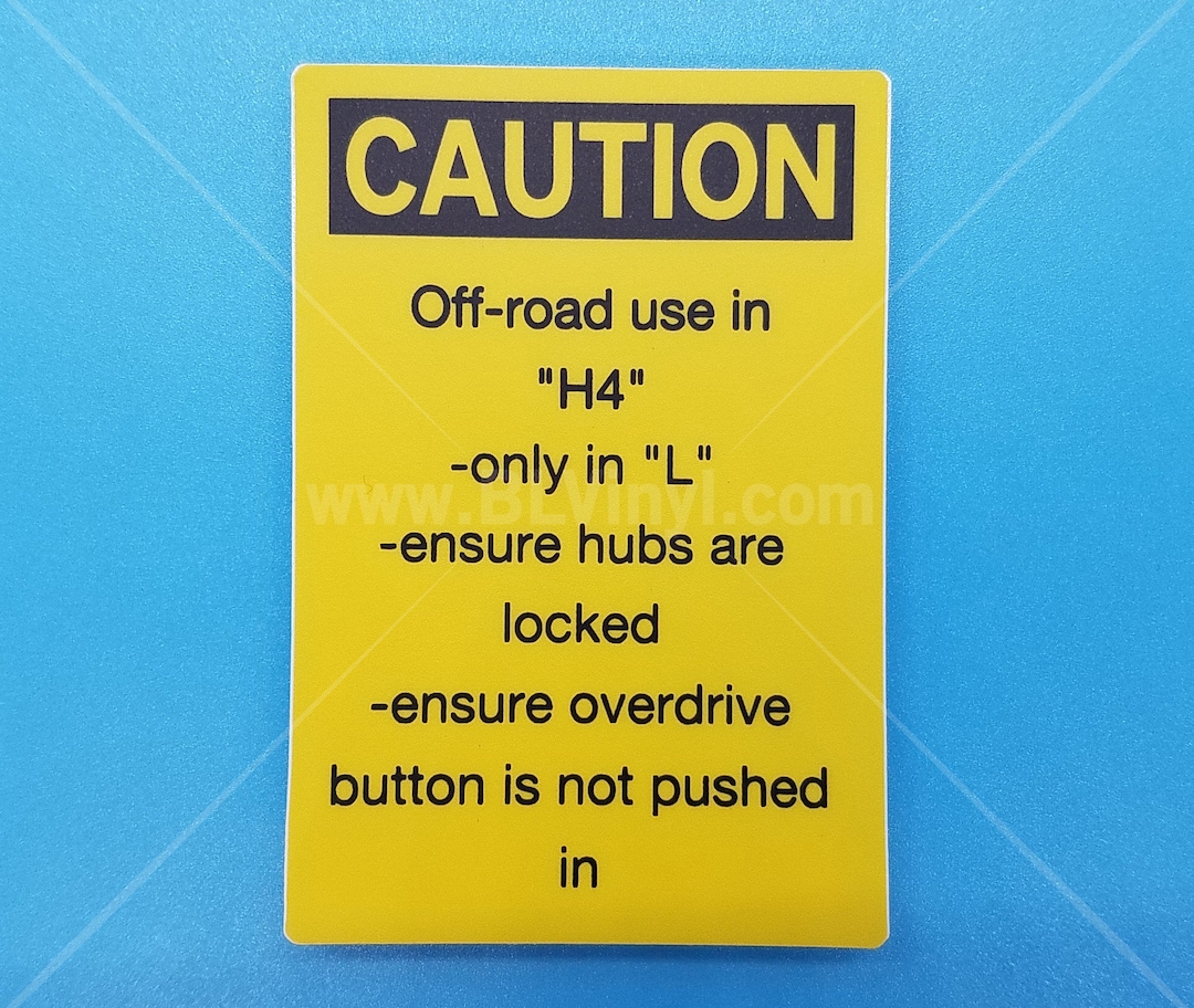 Off-road Use CAUTION Decal - Etsy