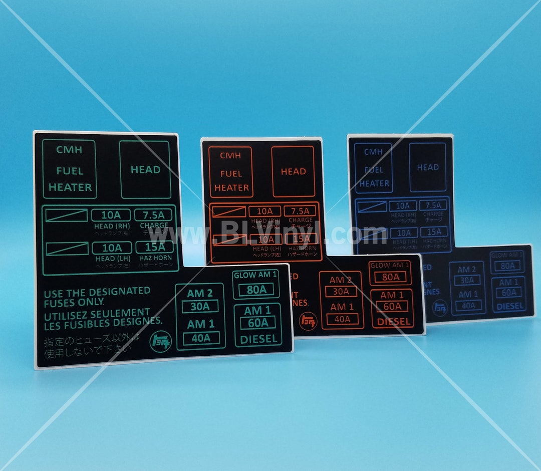 22R-RE Fuse Box Replacement Sticker (15A & 10A) - Etsy