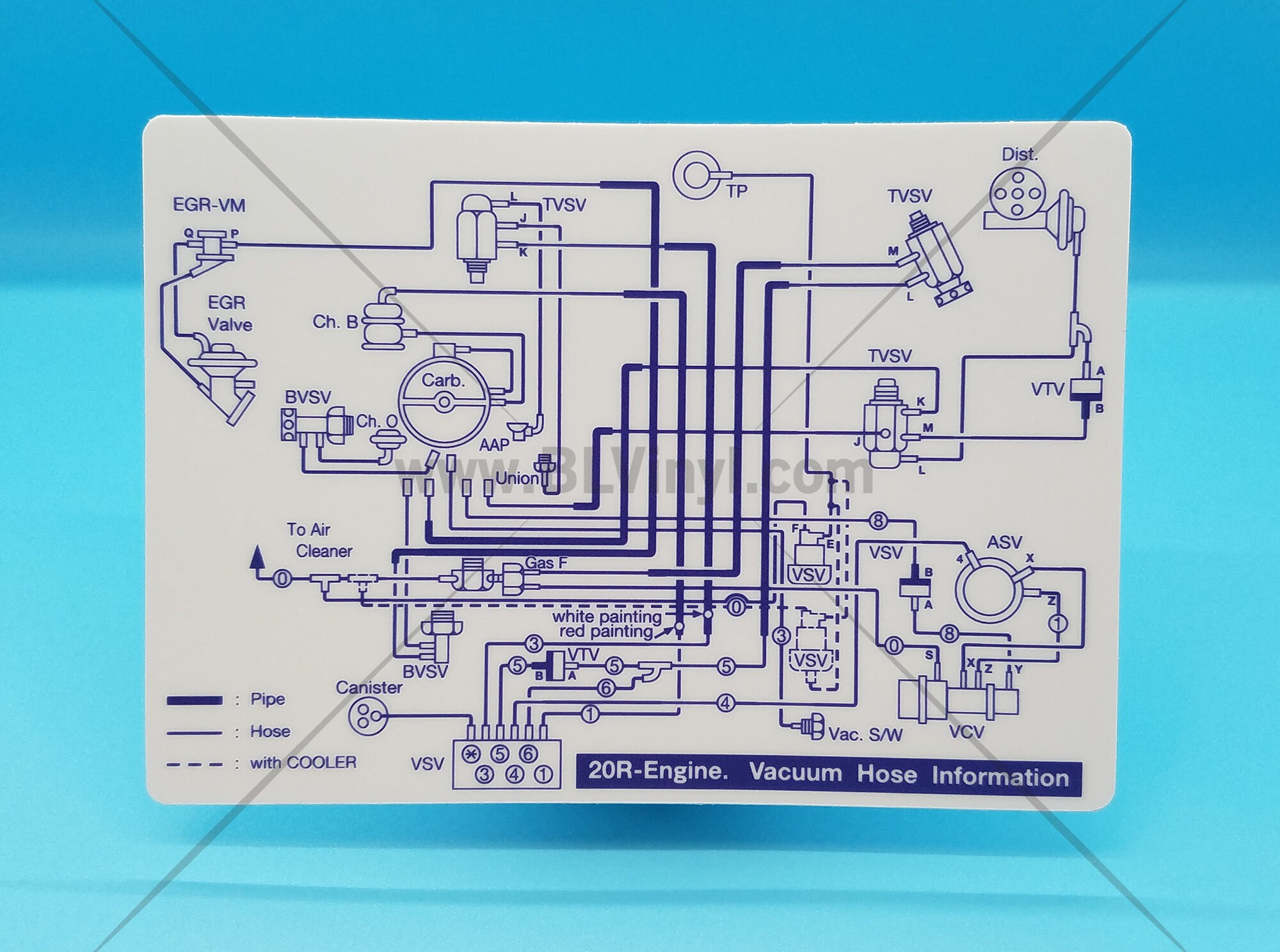 1979 20R Vacuum Hose Information Decal - Etsy Australia