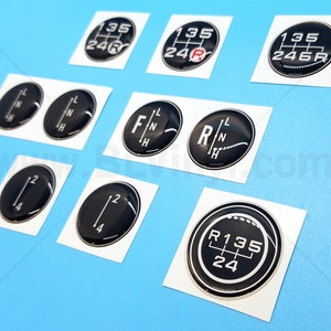White 24mm Shift Pattern Decal, With Optional Triple Sticks (flat ...