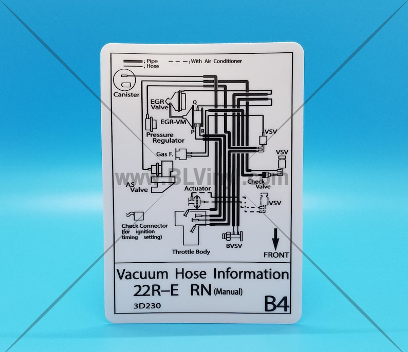 1992 22RE Vacuum Hose Information (manual) - Etsy