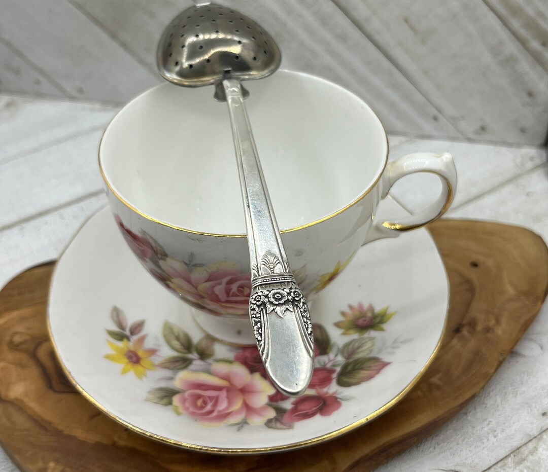 Vintage Silver Tea Strainer Loose Leaf Silver Tea Infuser Antique ...