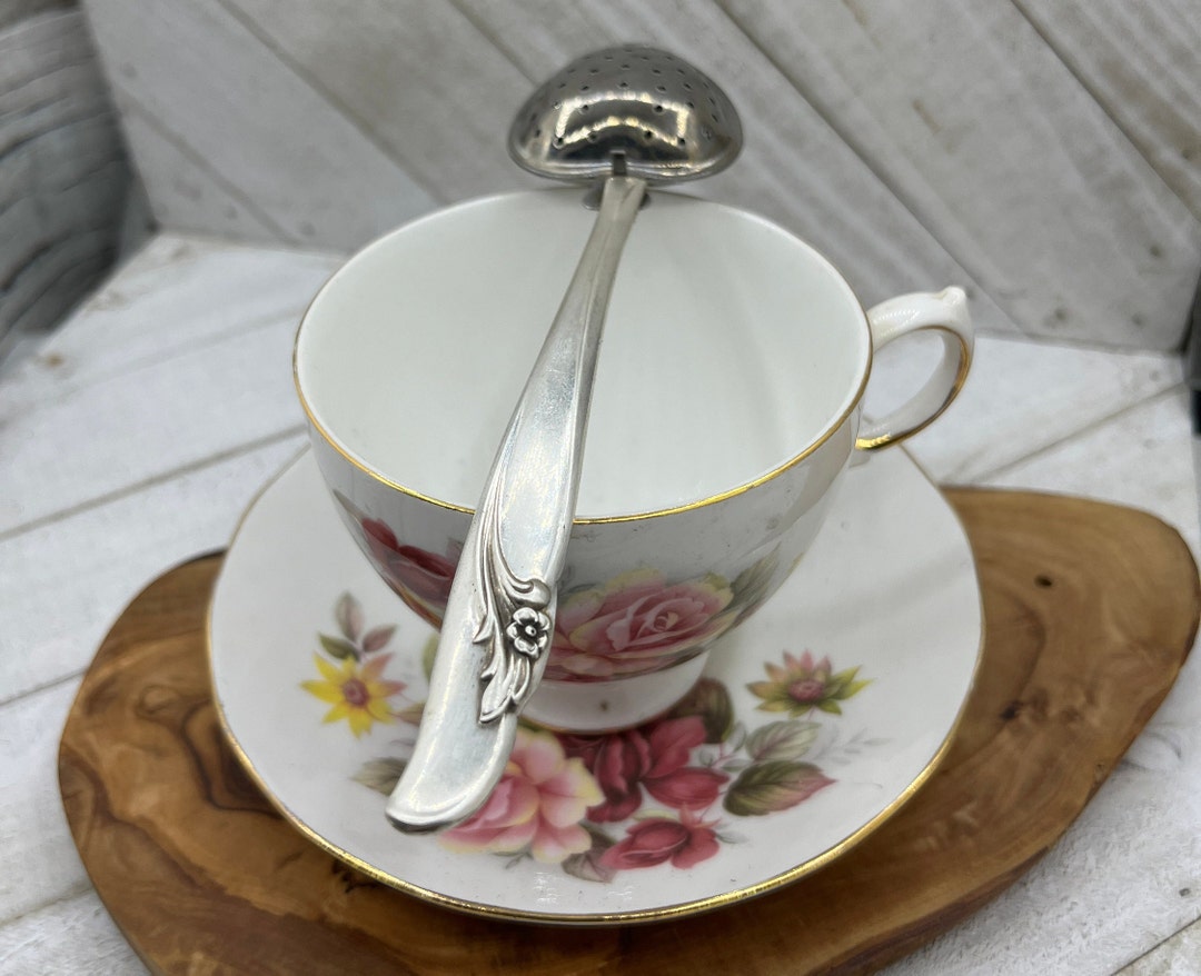 Vintage Silver Tea Strainer Loose Leaf Silver Tea Infuser Antique ...